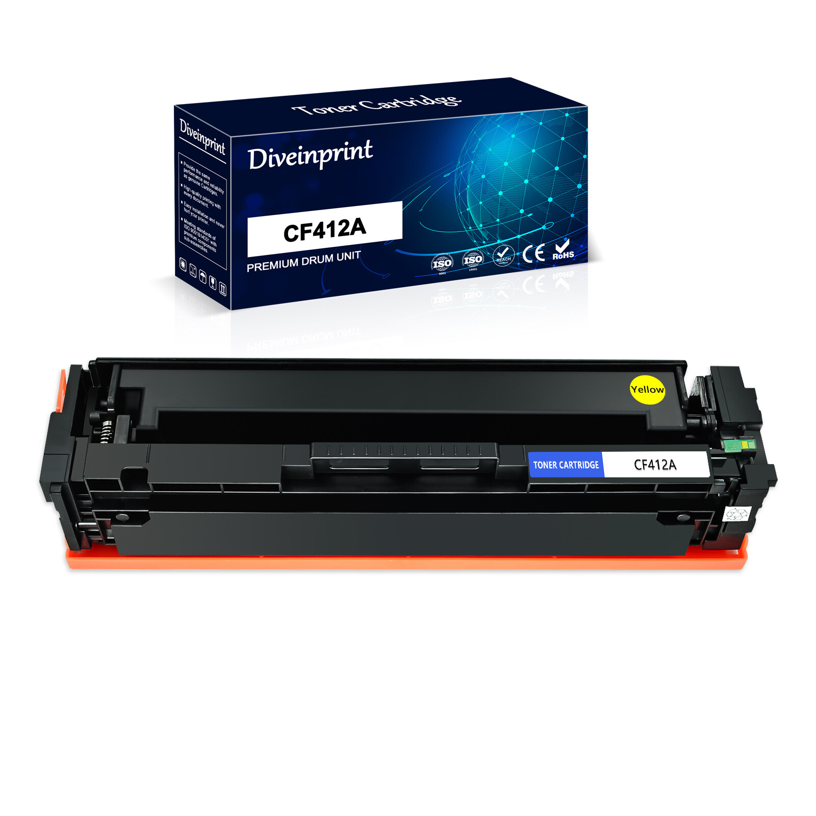 CF412A Yellow Toner Cartridge For HP 412A Color LaserJet Pro M452dw MFP ...