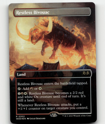 FOIL - MTG Restless Bivouac (Borderless) 303 - Wilds of Eldraine | eBay
