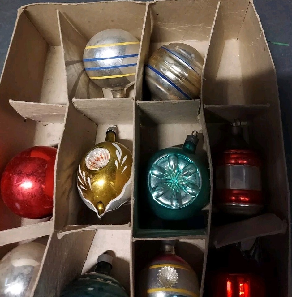 Lot of 10 Vintage Premier Glass Works Christmas Ornaments in Original ...