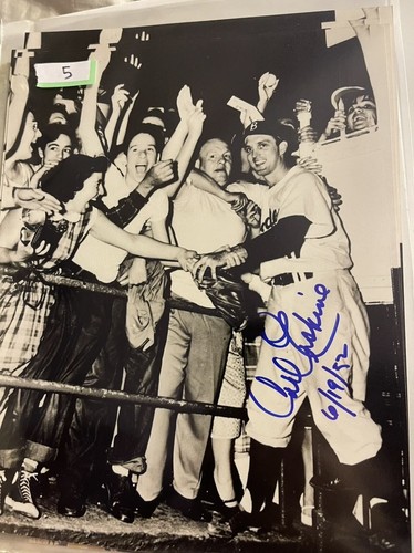 Former Brooklyn Dodgers Pitcher Carl Erskine Autographed 8x10 W ...