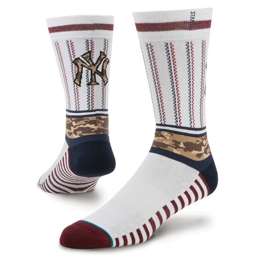 $18 Stance x MLB Men Sentry New York Yankees Socks white | eBay