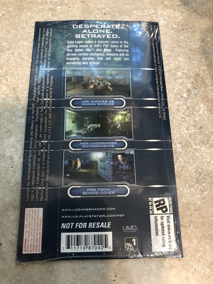 RARE Syphon Filter Logan's Shadow Demo Disc Sony PSP SEALED | eBay