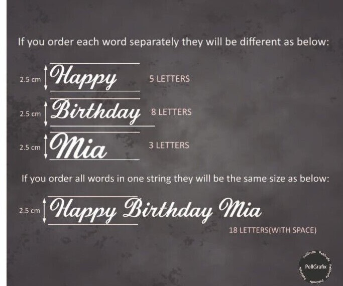 Personalised Name Vinyl Sticker Word Text Cut Fancy Font Sticker ...