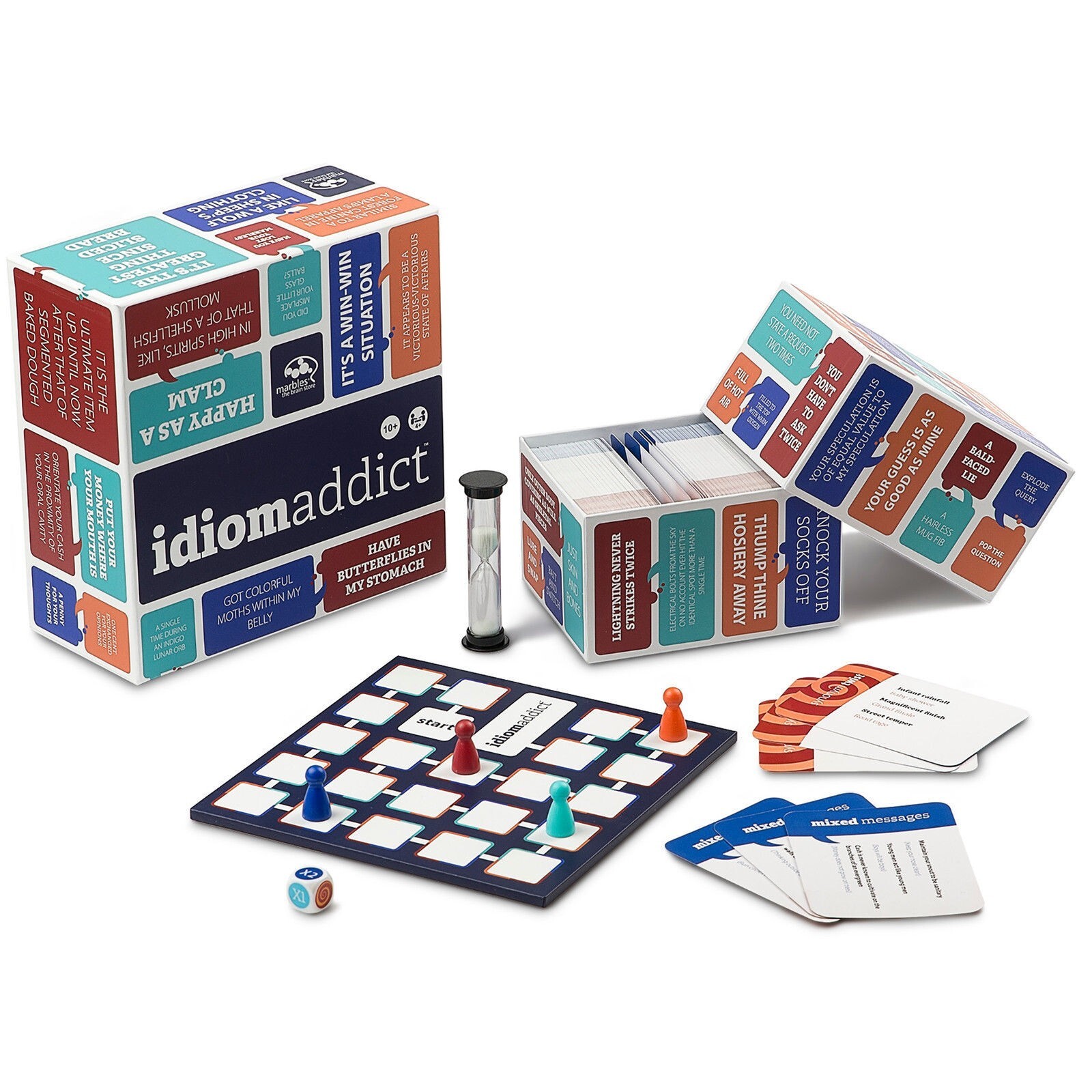 NEW IDIOM ADDICT Board Game Decipher Common Phrases Idioms Party Fun 4 ...