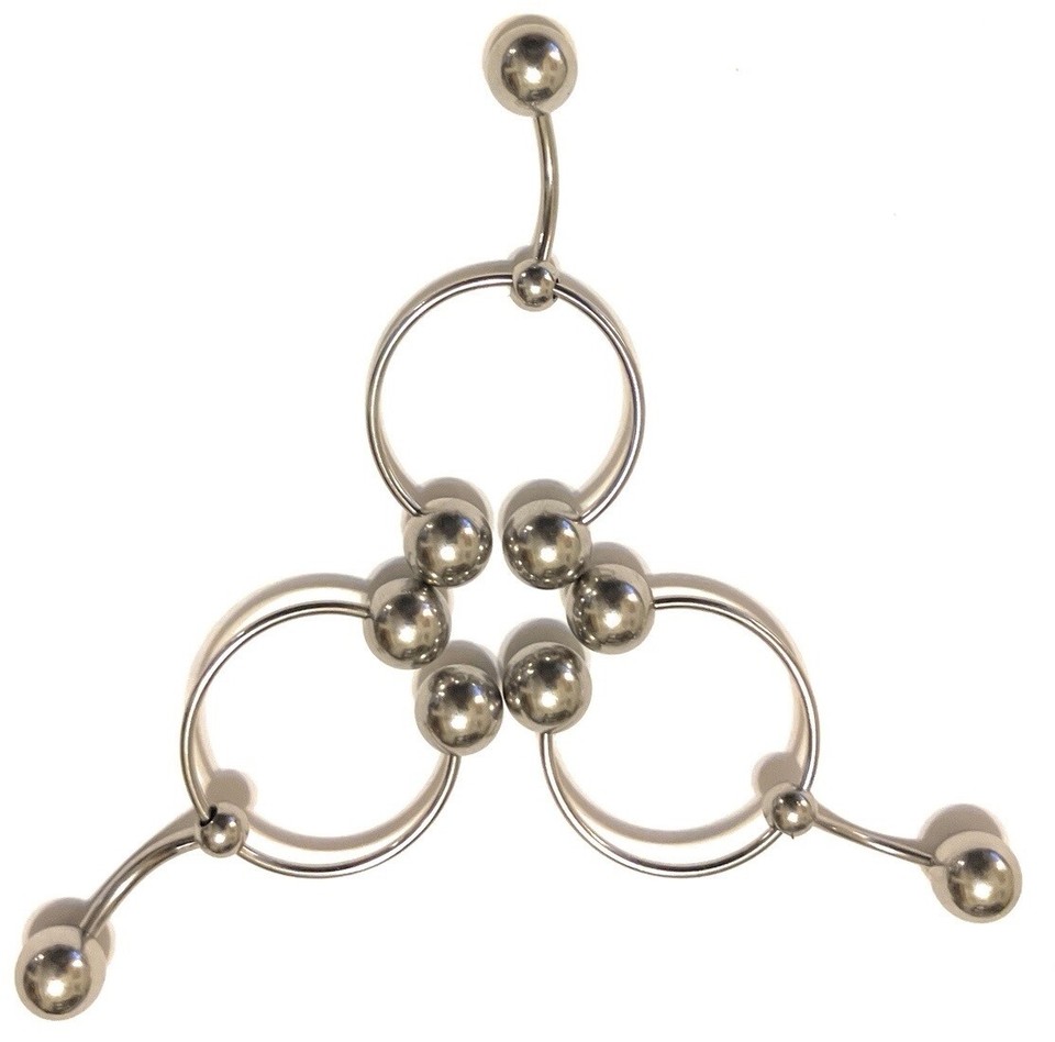 NO FRENUM NEEDED SSS 14g 12g 10g PA Barbell & 14g Horseshoe Combo w ...