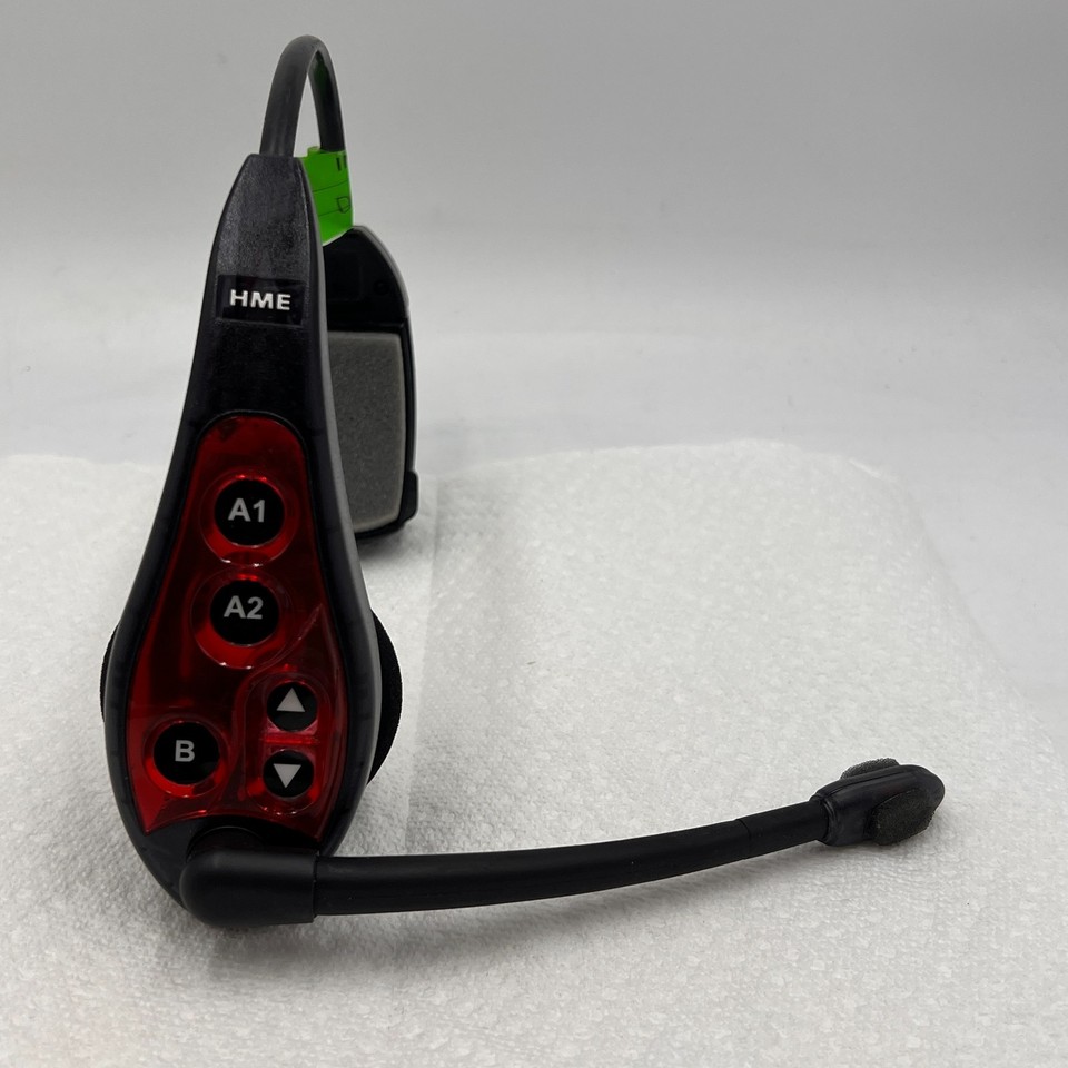 USED HME HS6000 RED Wireless Drive Thru Intercom Headset Works Great NO ...