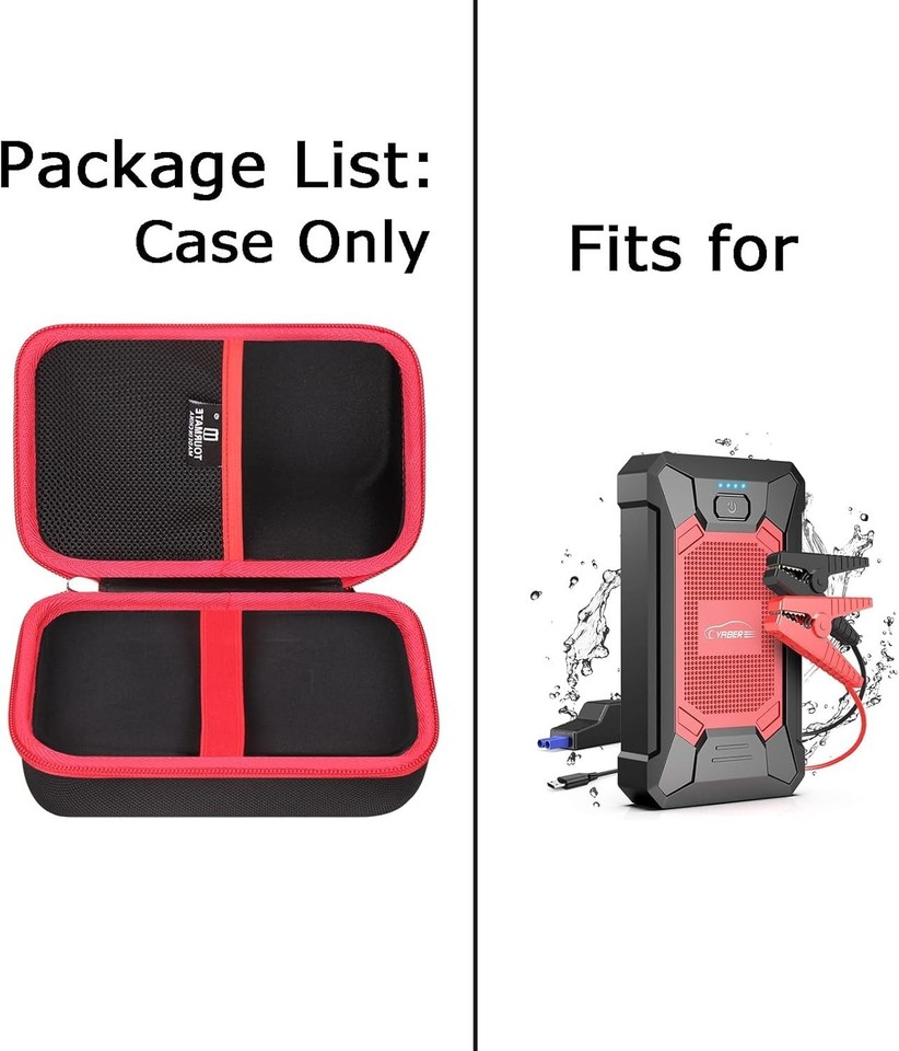 Shock-Proof Travel Storage Case for Car Jump Starter - Lightweight and ...