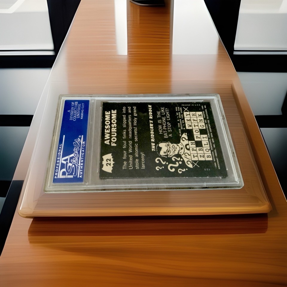 1966 Topps Batman Riddler Back Card # 22 - AWESOME FOURSOME - PSA 8 NM ...