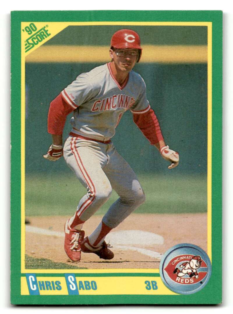 1990 Score #70 Chris Sabo Cincinnati Reds Baseball Cards EX/NM ID:55194 ...