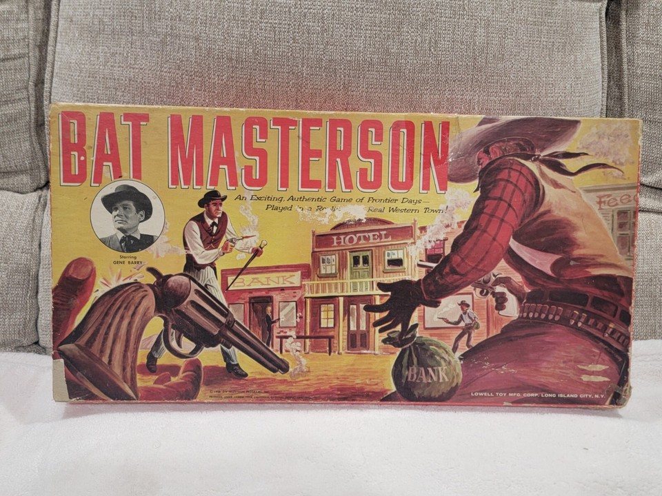 1958 Bat Masterson Board Game - Lowell 99.9% Complete (MISSING THE RED ...