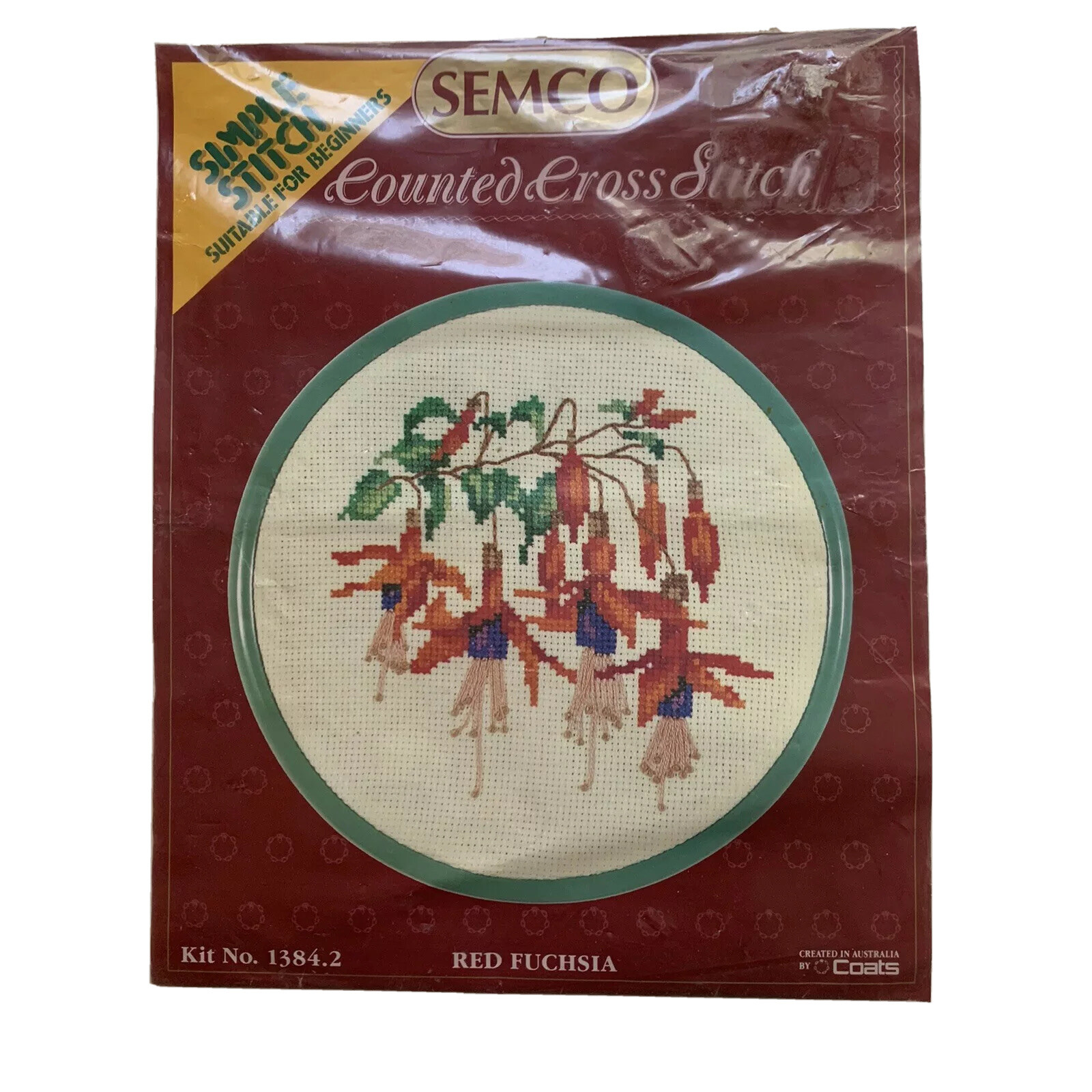 Semco Red Fuchsia Counted Cross Stitch Kit Made in New Zealand | eBay