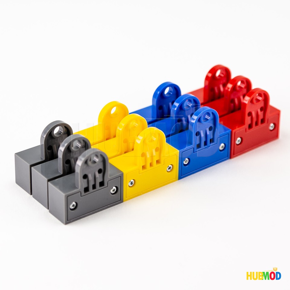 12-Pack Lego Red Blue Yellow Gray Magnet Brick Minifigure Stand Figure ...