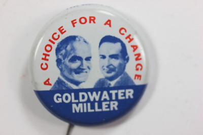 1964 GOLDWATER - MILLER Political Campaign Pin Back Button | eBay