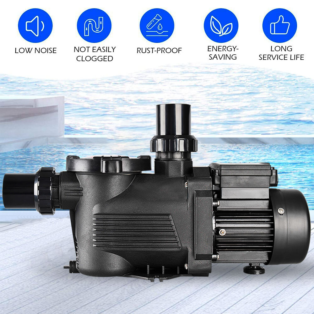 1.2HP High-Speed In Ground / Inground Swimming Pool Pump 2" Ports 3 ...