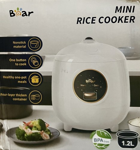 Bear Mini Rice Cooker 2 Cups 1.2L Portable Non-Stick Small | eBay