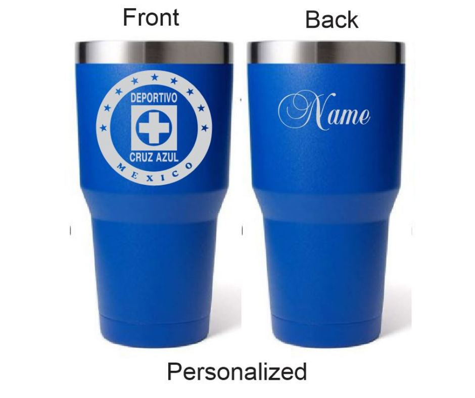 Cruz Azul 30 oz tumbler/Vaso Termico grabado en laser 9 personalizado ...
