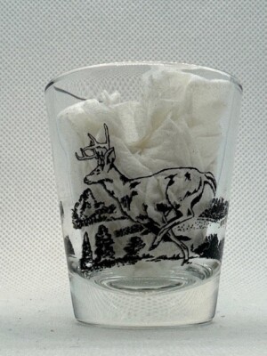Buck Deer Clear Double Sided Shot Glass | eBay