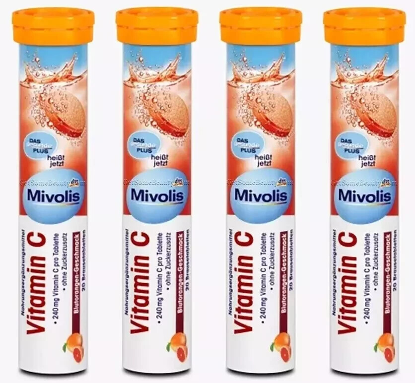 8x20 pcs MIVOLIS VITAMIN C EFFERVESCENT TABLETS ACTION | eBay