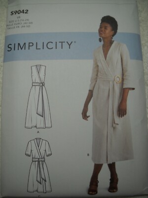 Wrap Dress in 2 Lengths size 16-24 Simplicity 9042 Sewing Pattern | eBay