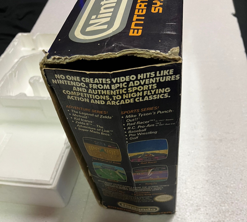 NES Action Set EMPTY Box & Bottom Styrofoam Only - Nintendo ...