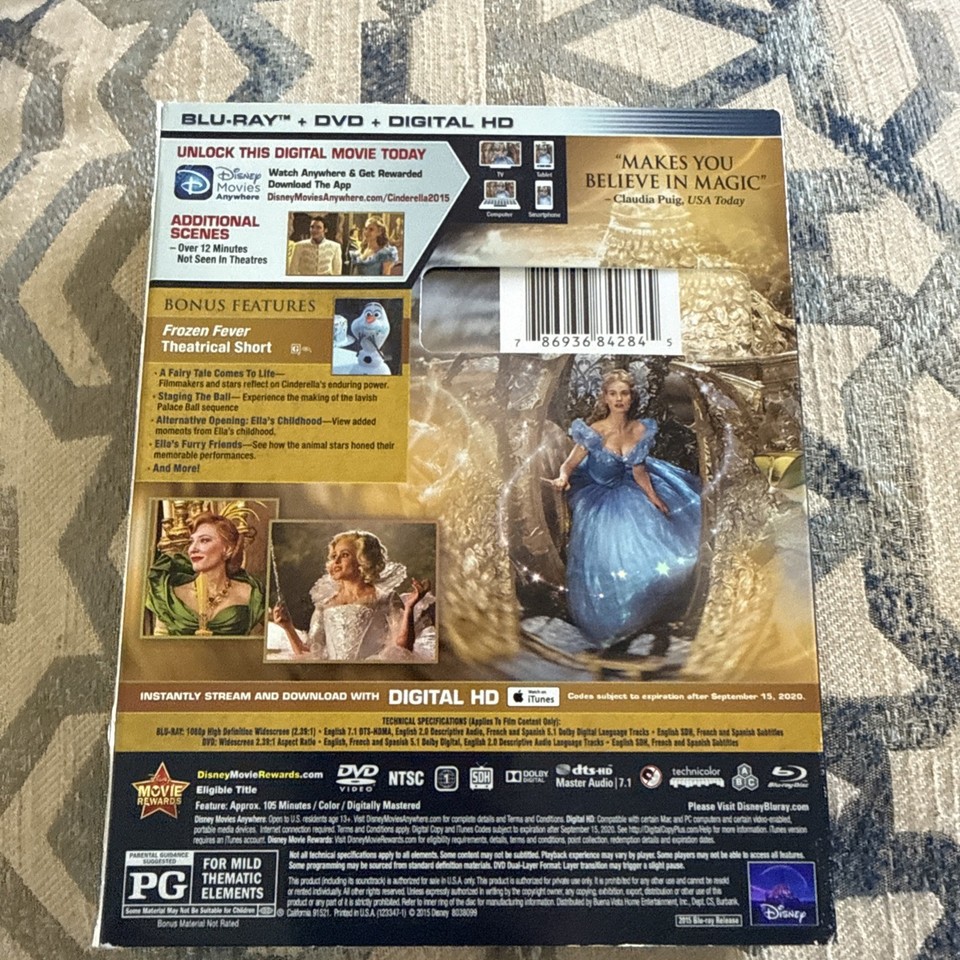Cinderella Live Action Movie Disney DVD Blu-ray 786936842845| eBay