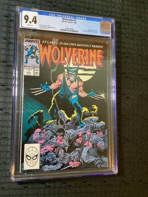 Wolverine #1 CGC 9.4 WHITE PAGES! 1st Wolverine as Patch! 1988 MARVEL ...