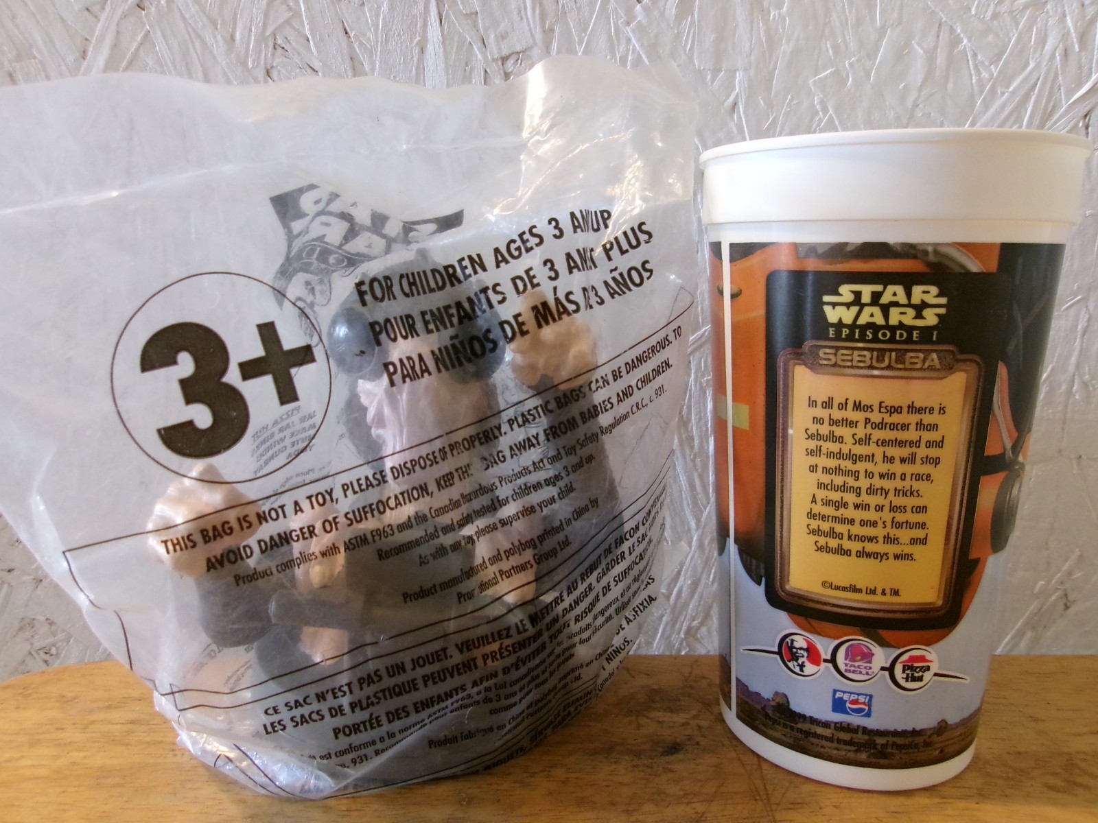 Star Wars Episode 1 Sebulba KFC Pizza Hut Taco Bell Cup Toppers 1999 | eBay