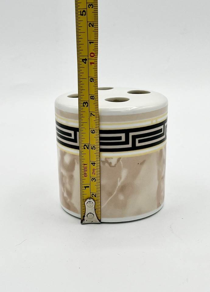 Toothbrush Holder Bathroom Greek Key Pattern 3” Tall | eBay