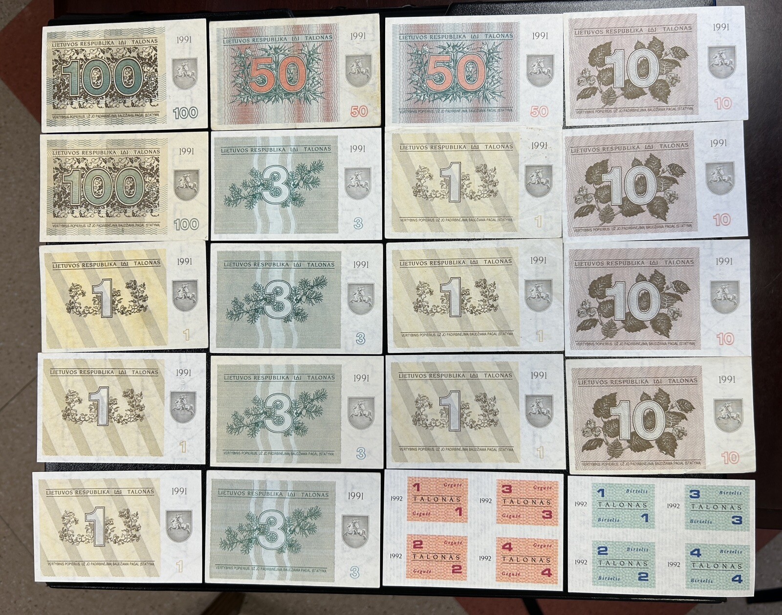 Lithuania 1991-1992 Talonai Paper money banknotes 20 pcs lot | eBay