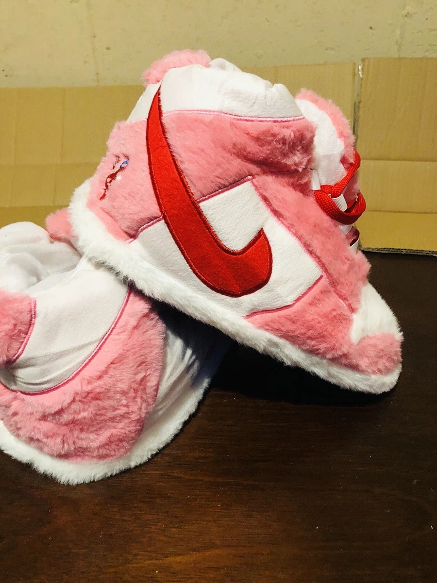 Pink And White Jordan Slipper