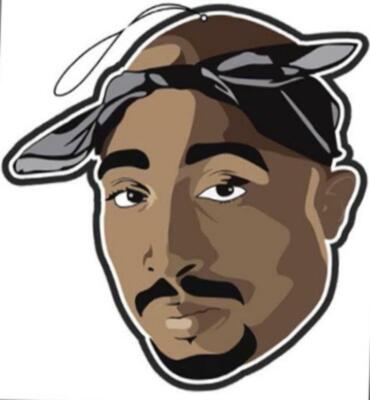 TUPAC 2PAC GREY BANDANA AIR FRESHENER CAR TRUCK MIRROR CHRISTMAS GIFT ...