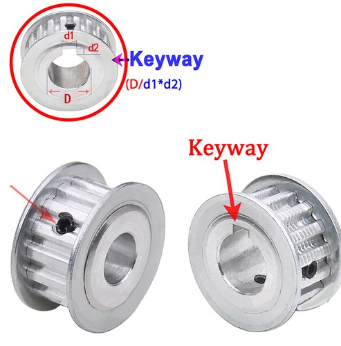 5M Timing Belt Pulley Drive Pulley Keyway Hole 15-100 Tooth 21/16mm ...