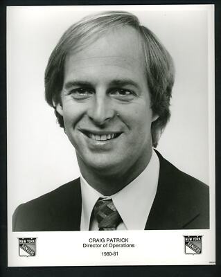 Craig Patrick Director Operations New York Rangers team issued 1980 ...