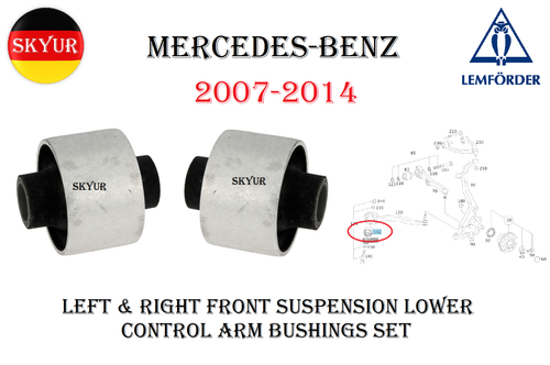 Front Suspension Lower Control Arm Bushing Set For Mercedes W216,W221 ...