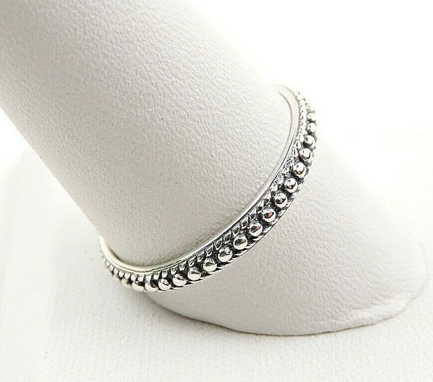 Sterling Silver Textured 3 mm Wide Band Ring - Free Gift Packaging | eBay
