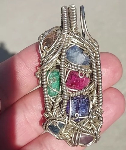 RED BERYL, BENITOITE, EMERALD, TANZANITE, SPINEL, APATITE, GARNET .925 ...