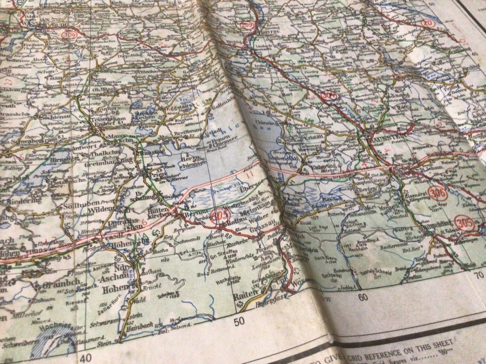 Vintage 1945 War and Navy Army Map Service World War II Map of Munchen ...