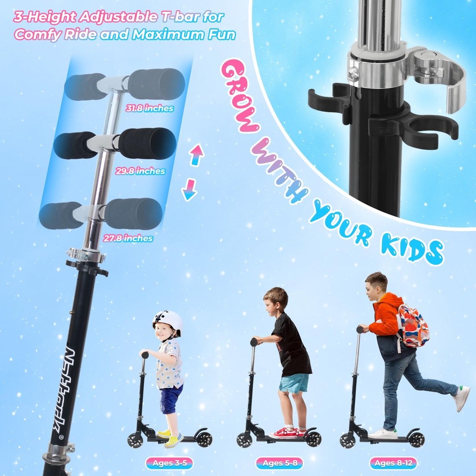 Nattork Scooter for Kids Ages 3-8 – Kick Scooters Large, Navy Blue | eBay