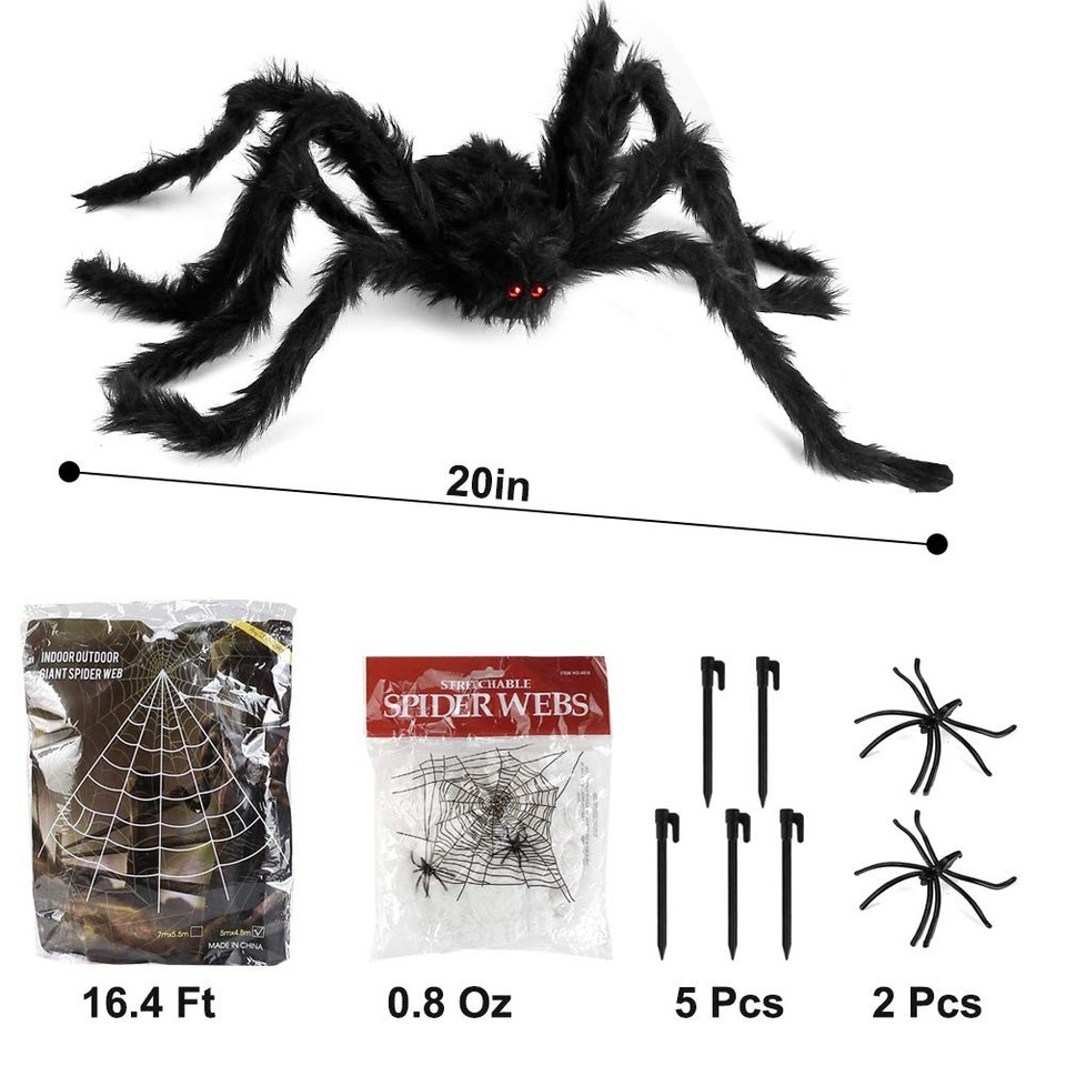 Spider Web Halloween Decorations, 16 ×15 Feet Giant Triangular Spider ...