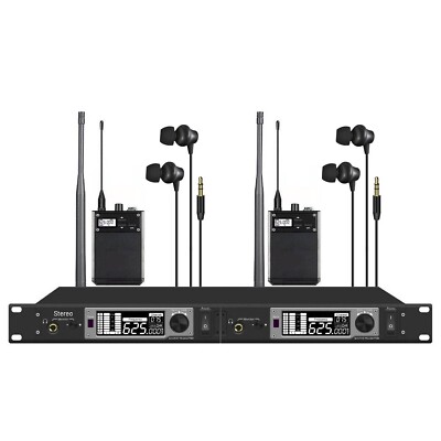 Dual Channel Stereo Wireless In Ear Monitor System Bodypack Ear ...