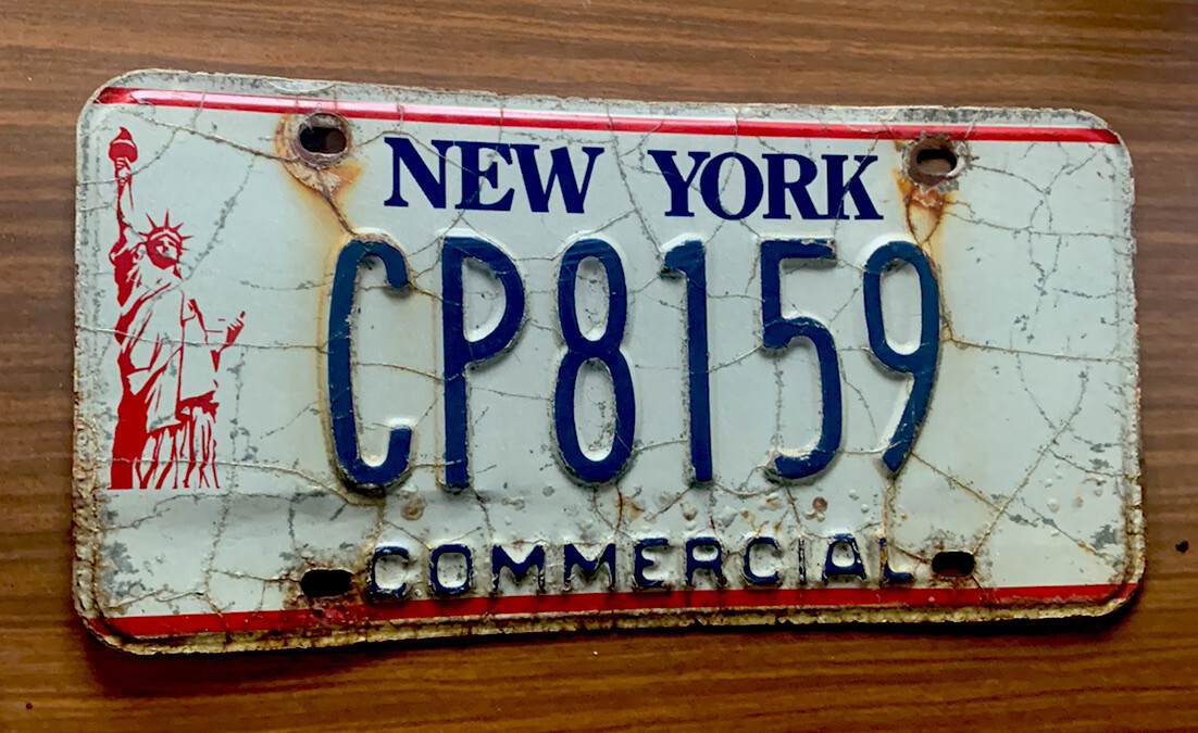 New York State NY Commercial Statue Of Liberty License Plate # CP-8159 ...