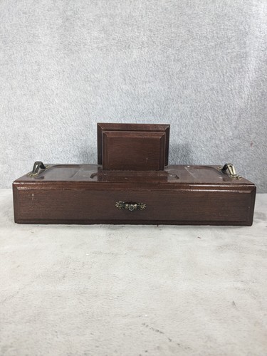 Vintage Wooden Valet Jewelry Box Drawer Velvet Wallet | eBay