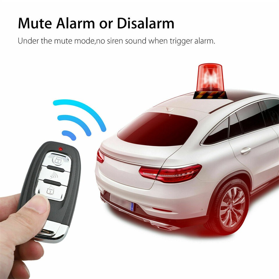 Car Keyless Entry Engine Start Alarm System Kit Push Button Remote ...