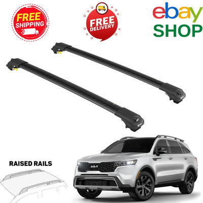 fit for Kia Sorento X-Line 2021-2023 Black Set Roof Cross Bars Fits ...
