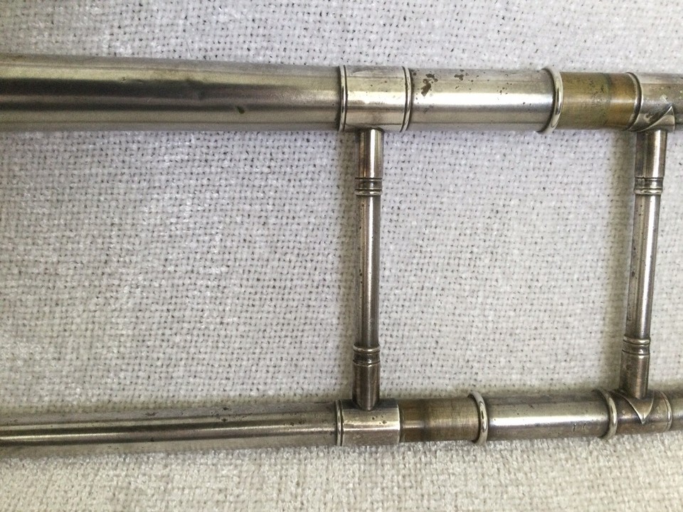 Silver CG Conn LTD Elkhart IND, USA, 4H Tenor Trombone Serial Number ...