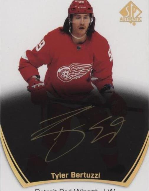 2021-22 SP Authentic - Tyler Bertuzzi #26 Black Gold Ink (AU) for sale ...
