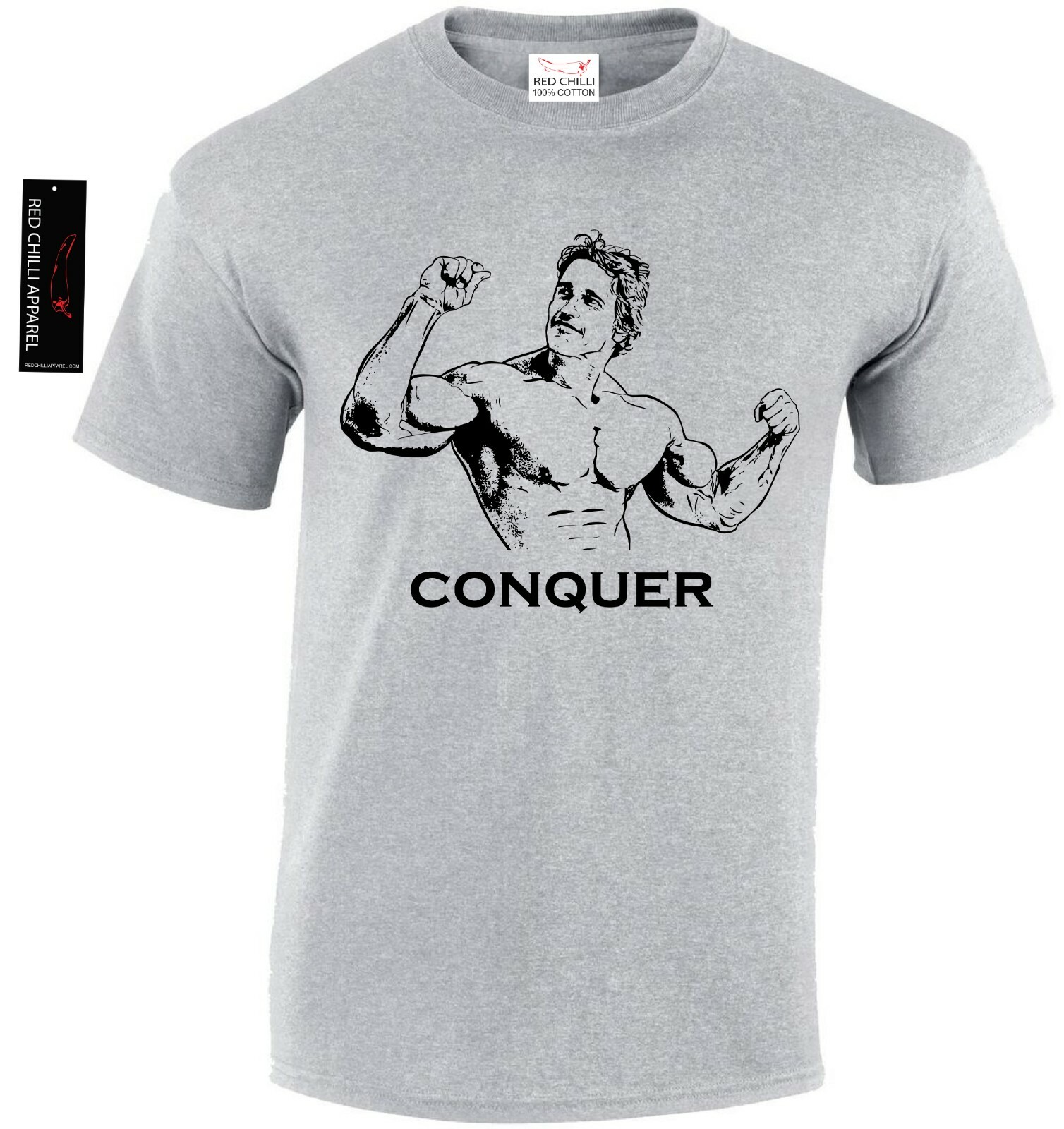 Arnold Schwarzenegger Conquer Inspired Gym Unisex T-shirt | eBay UK