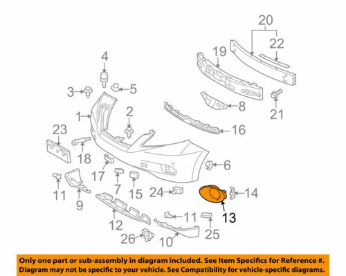 81481-48090 Toyota Cover, fog lamp, rh 8148148090, New Genuine OEM Part ...