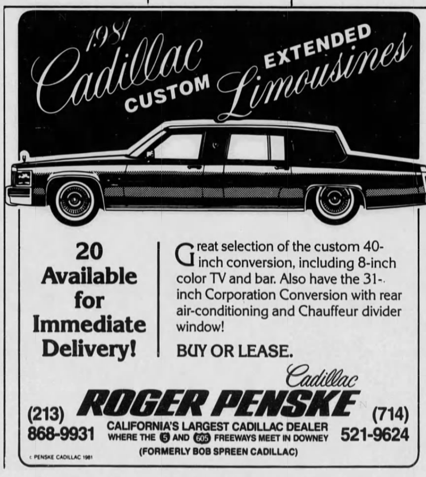 RARE Downey California Roger Penske Racing Cadillac Vintage License ...