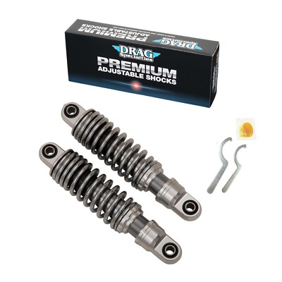 Drag Specialties Premium Adjustable Shocks 11" Nitrogen Chrome Harley ...
